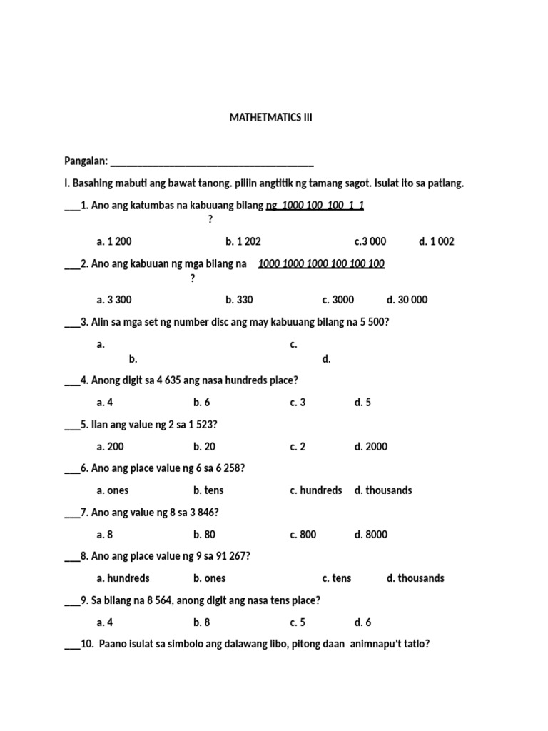 Grade 3 - Eng, Fil Sci | PDF