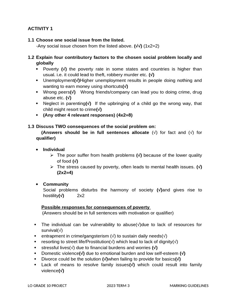 Factors Contributing to Social Issues | PDF | Wash | Poverty