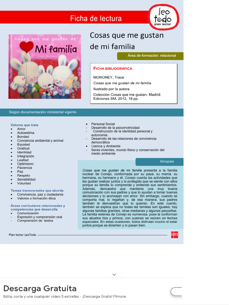Cosas que me gustan de mi familia | PDF
