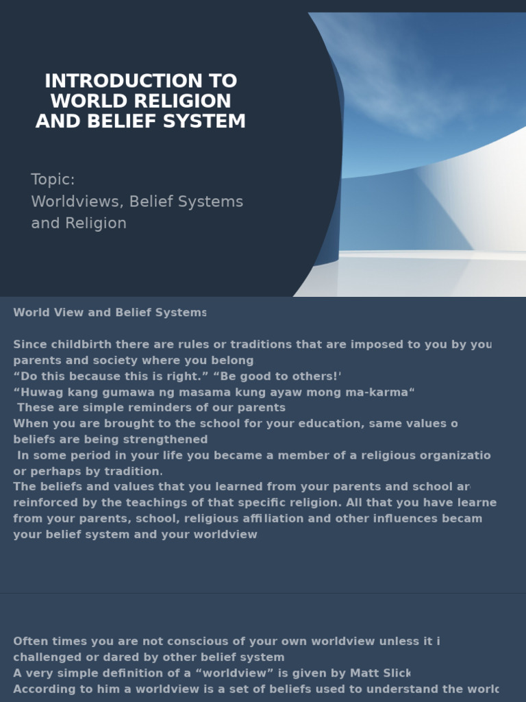 Understanding Worldviews and Belief Systems | PDF | God | Deities