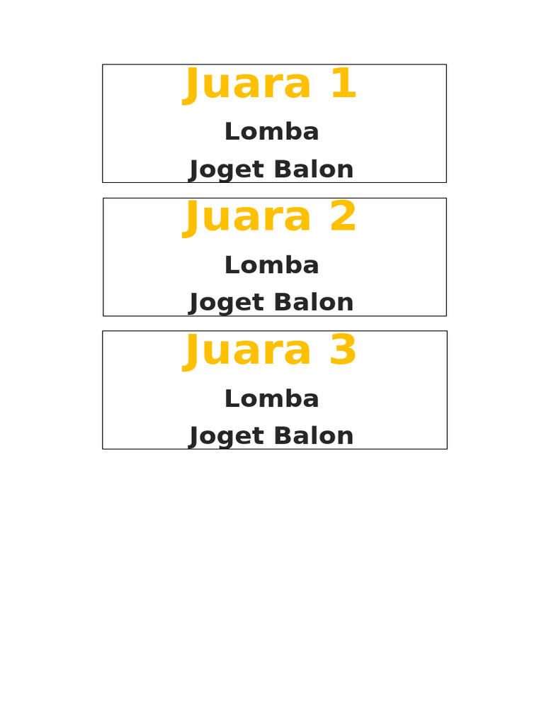 Template Juara Lomba Lengkap | PDF