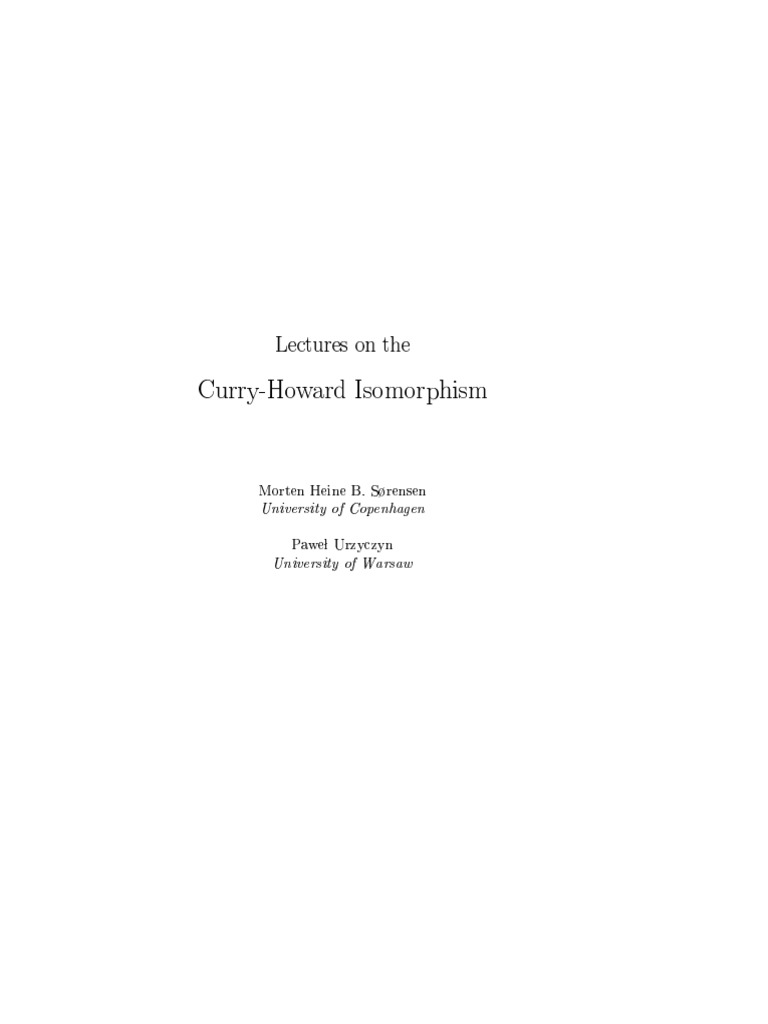 The Curry - Howard Isomorphism | PDF | Nuclear Chemistry | Radiation