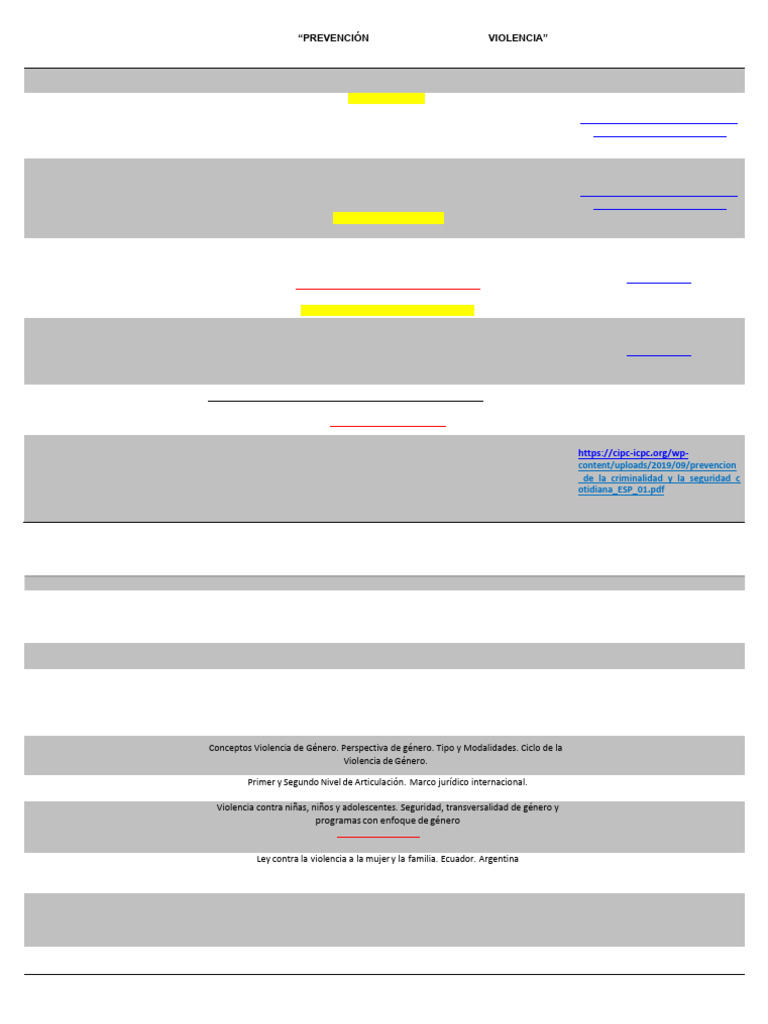 Cronograma PyT Violencia 1er. Semestre 2024 | PDF | Violencia | Justicia