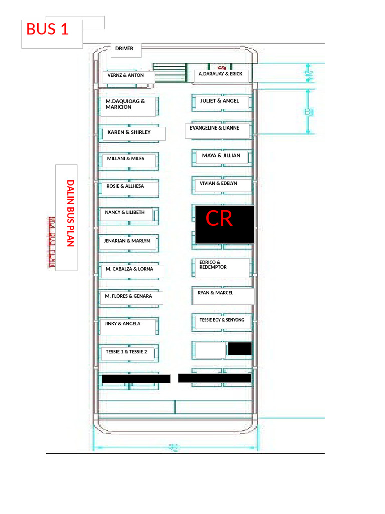 Seat Plan Bus 1 & 2 Room, Slot | PDF