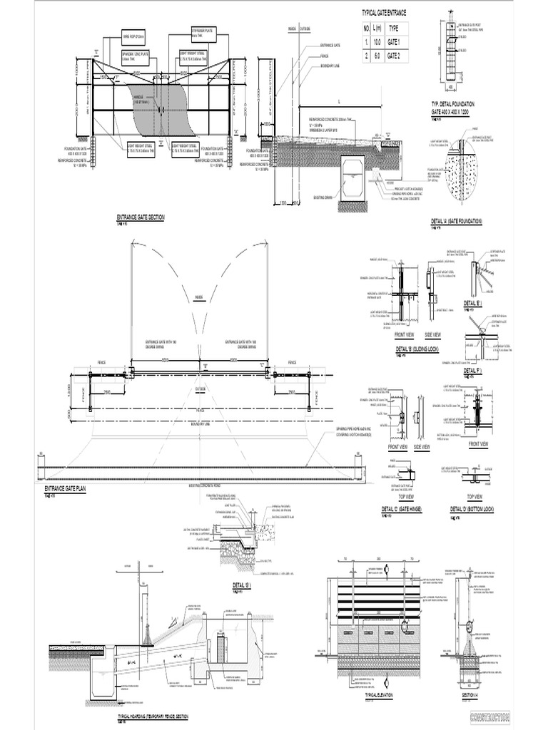 Fencing and Gate Design in Civil Engineering | PDF | Mechanical ...