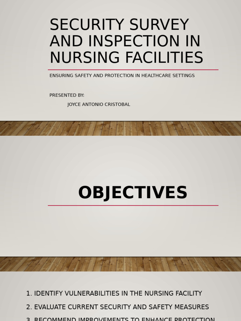 Nursing Facility Security Inspection Guide | PDF