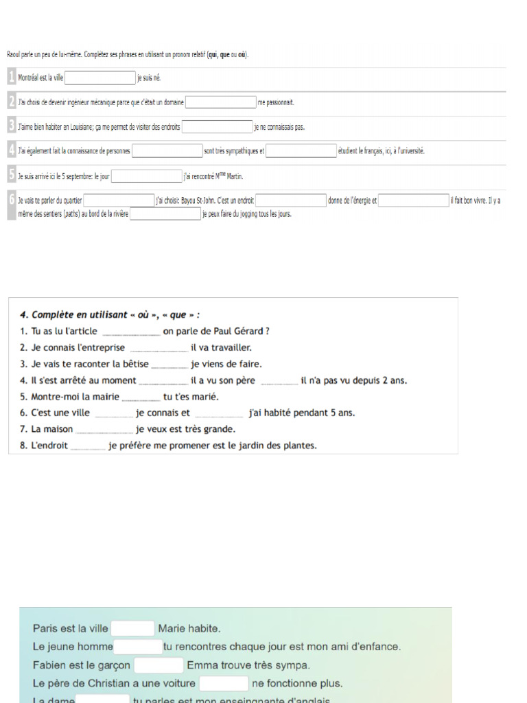 Unite 2 (Pronoms Relatifs) | PDF