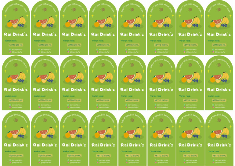 Label Jus Raidrinks | PDF