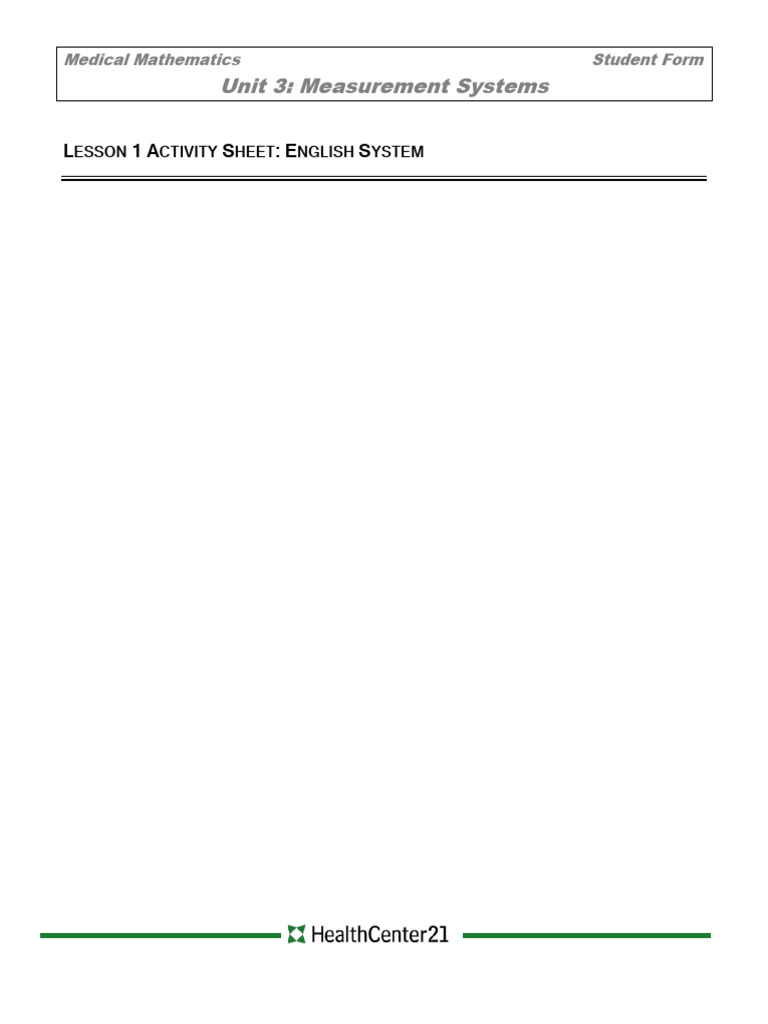 L1ActivitySheet Unit 3 Math | PDF