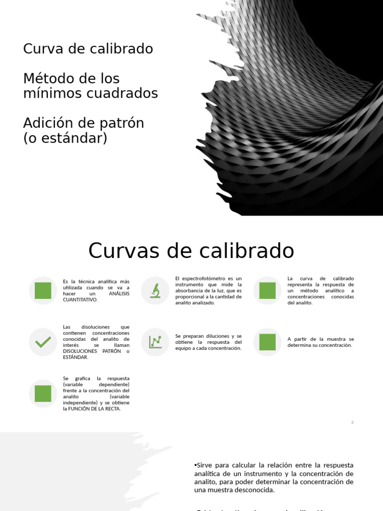 Curvas de Calibrado en Análisis Cuantitativo | PDF | Concentración ...