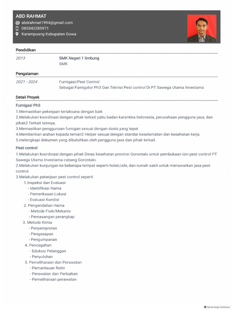 CV - Abd Rahmat-1 | PDF