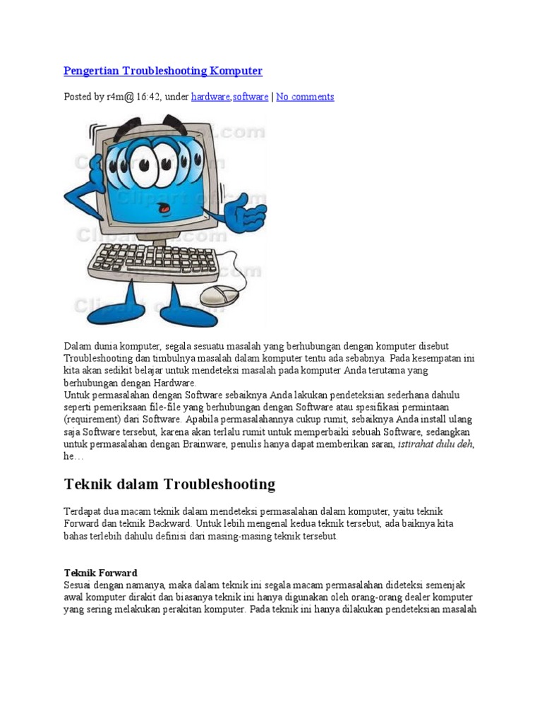 Pengertian Troubleshooting Komputer | PDF