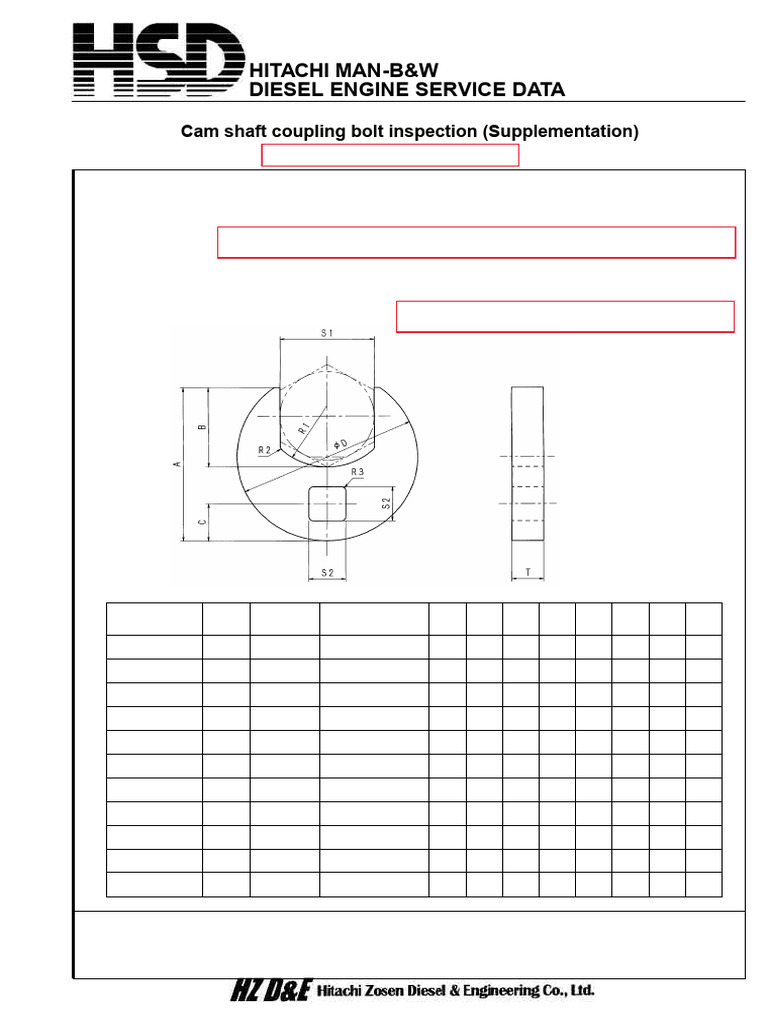 HSD-B0101-R1-2 ⁄ 2：凸輪軸聯軸器螺栓檢查 (補充) -中文-19-04-2001 | PDF