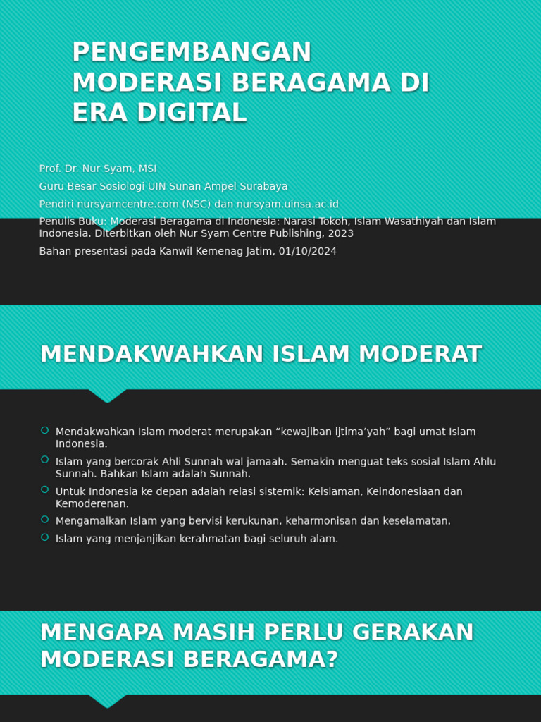 Pengembangan Moderasi Beragama Digital | PDF