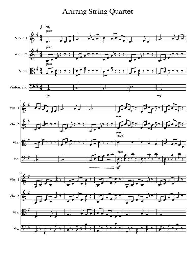 Arirang String Quartet Instruments | PDF | Continuous Pitch Instruments ...