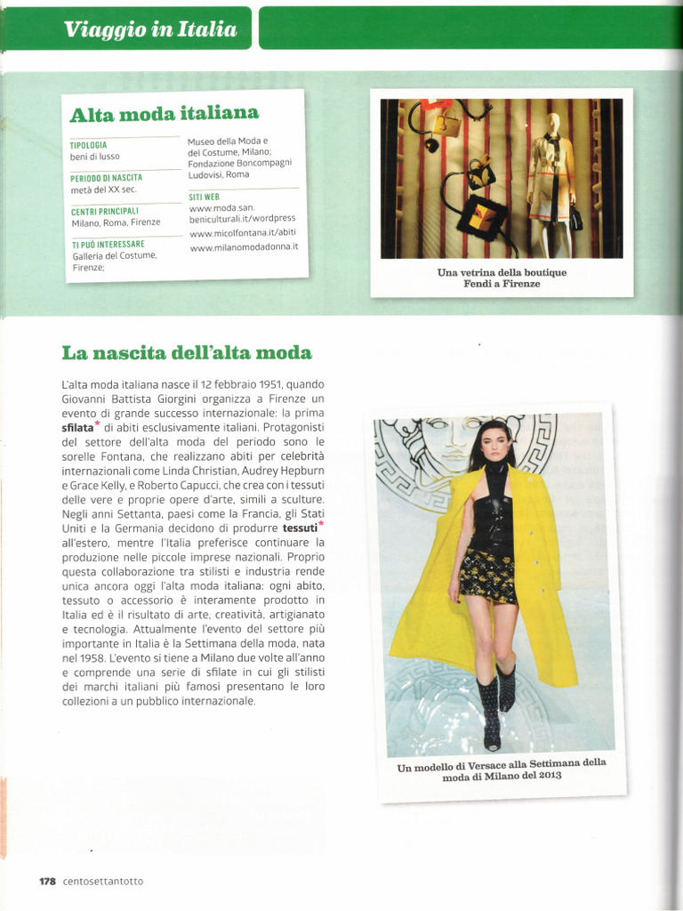 Lettura L'Alta Moda Italiana | PDF