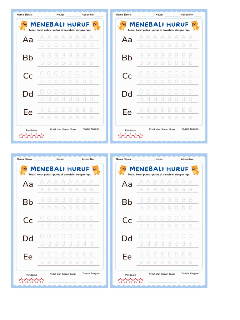 Menebali Huruf | PDF