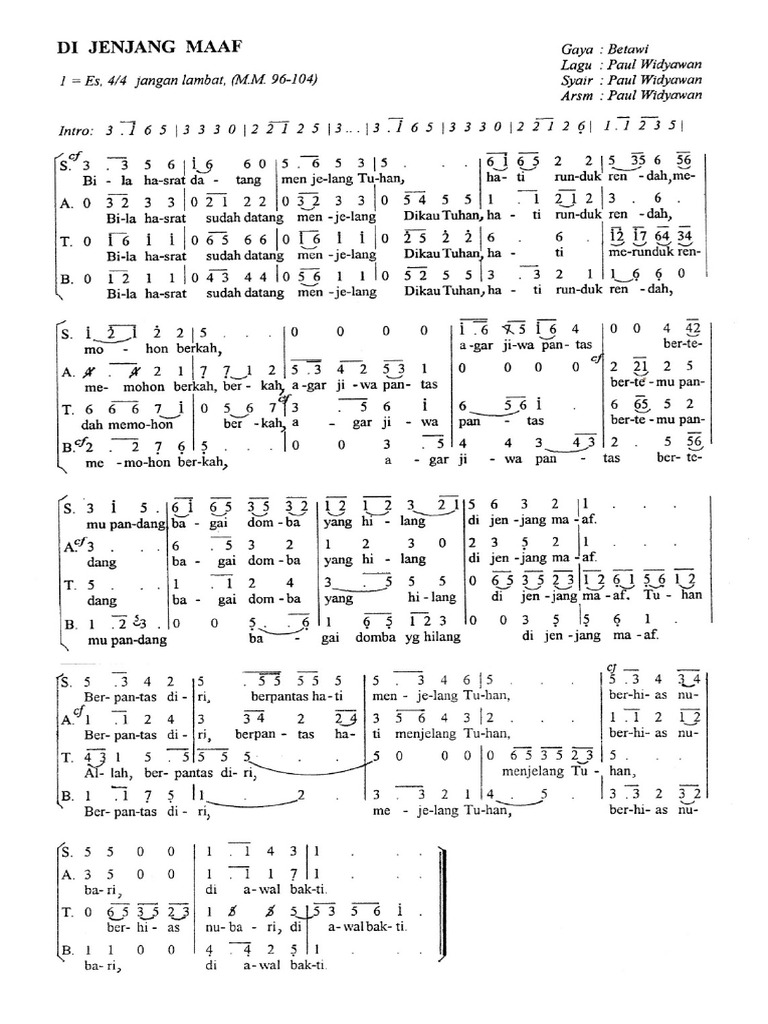 Di Jenjang Maaf - Madah Bakti 376 | PDF