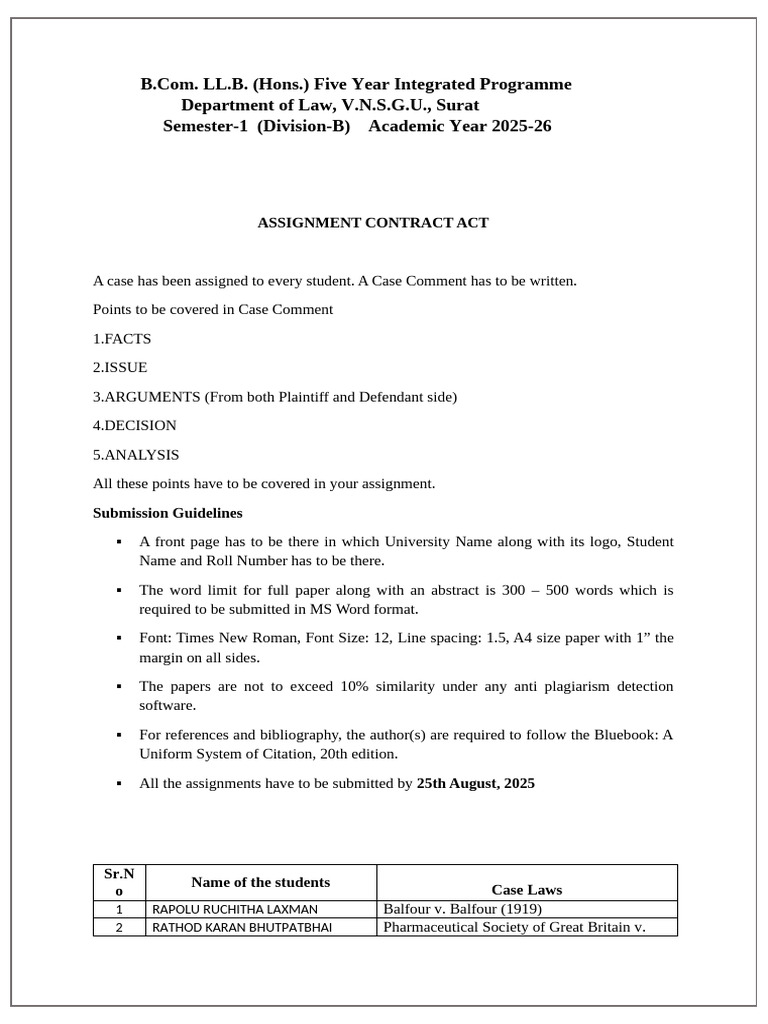 Case Comment Guidelines for Law Students | PDF
