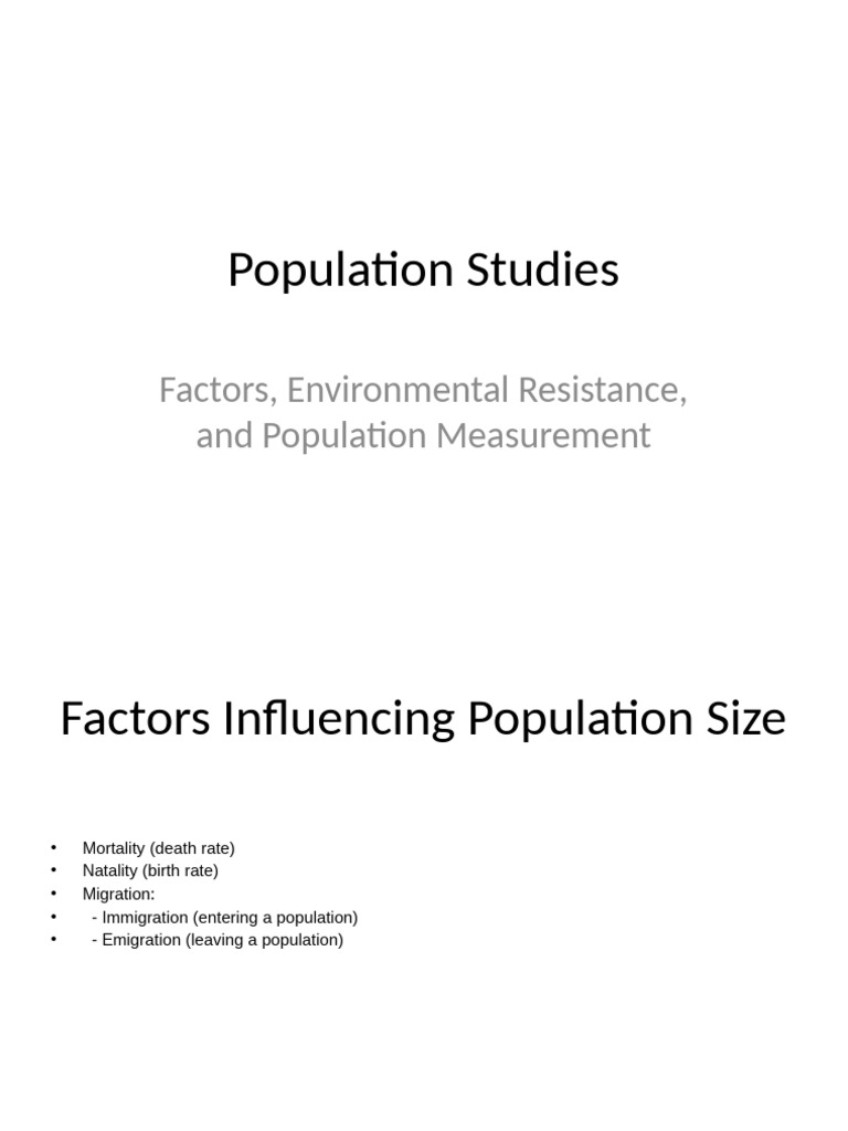 Population Studies | PDF