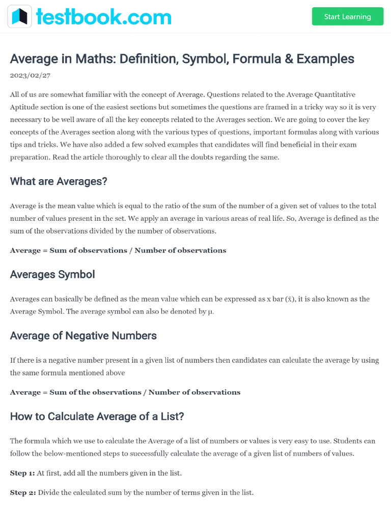 .Trashed 1755659056 Maths Averages 47b29e5e | PDF