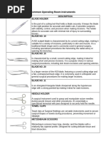 Surgical OT Instruments List | PDF
