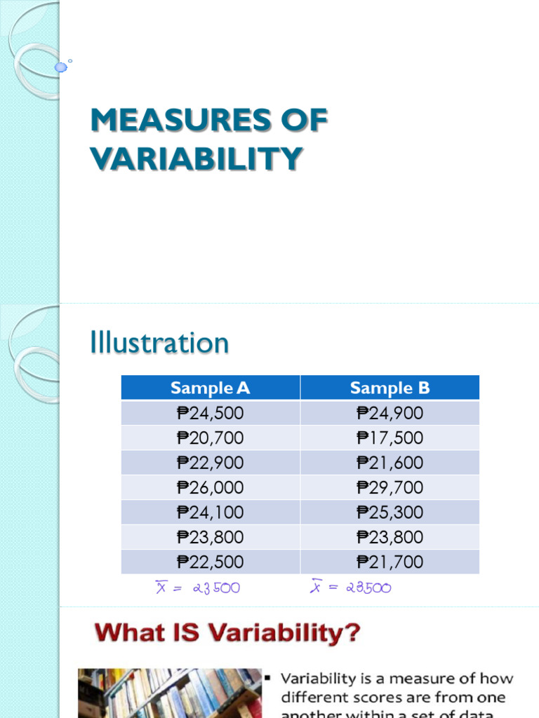 PPT Module 6 - Measures of Variability | PDF | Variance | Standard Deviation