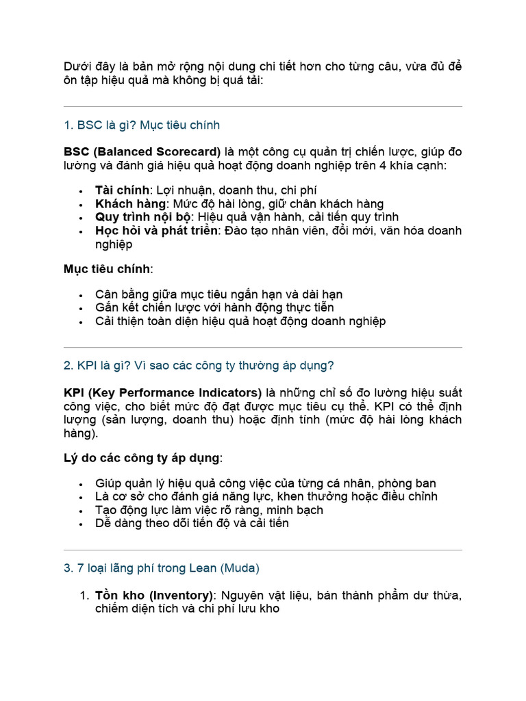 Tài Liệu QLSX Ôn | PDF