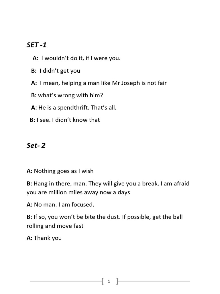 Advanced Conversations | PDF