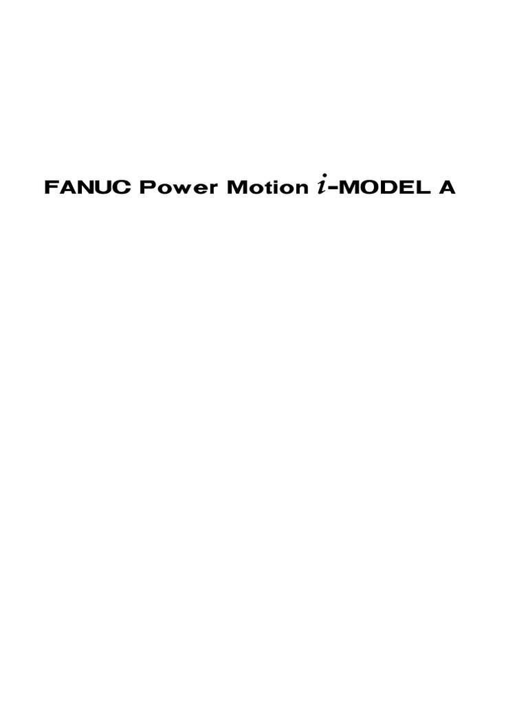 Operator'S Manual: FANUC Power Motion +-MODEL A | PDF | High Voltage | Macro (Computer Science)