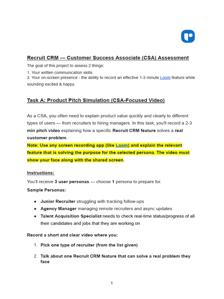 CSA India - Assignment - 2026 PDF | PDF | Recruitment