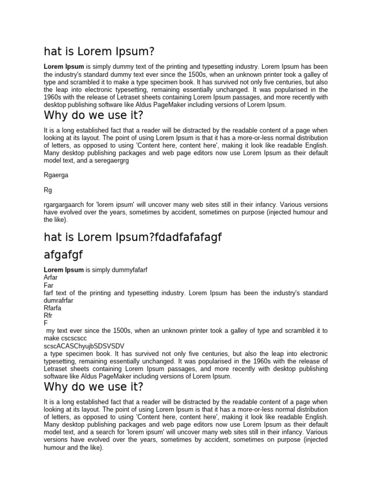 Understanding Lorem Ipsum Usage | PDF | Page Layout | Design