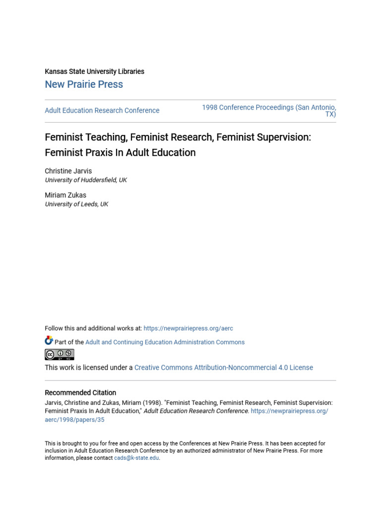 Feminist Teaching Feminist Research Femi | PDF | Feminism | Gender Studies