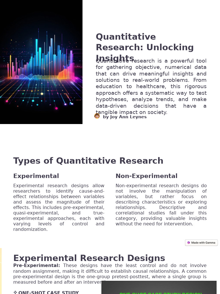 Quantitative Research Methods Explained | PDF | Experiment | Financial ...
