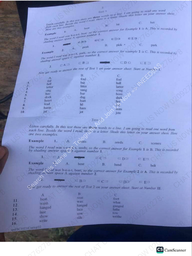Official Oral English Test For Wassce 2025 | PDF