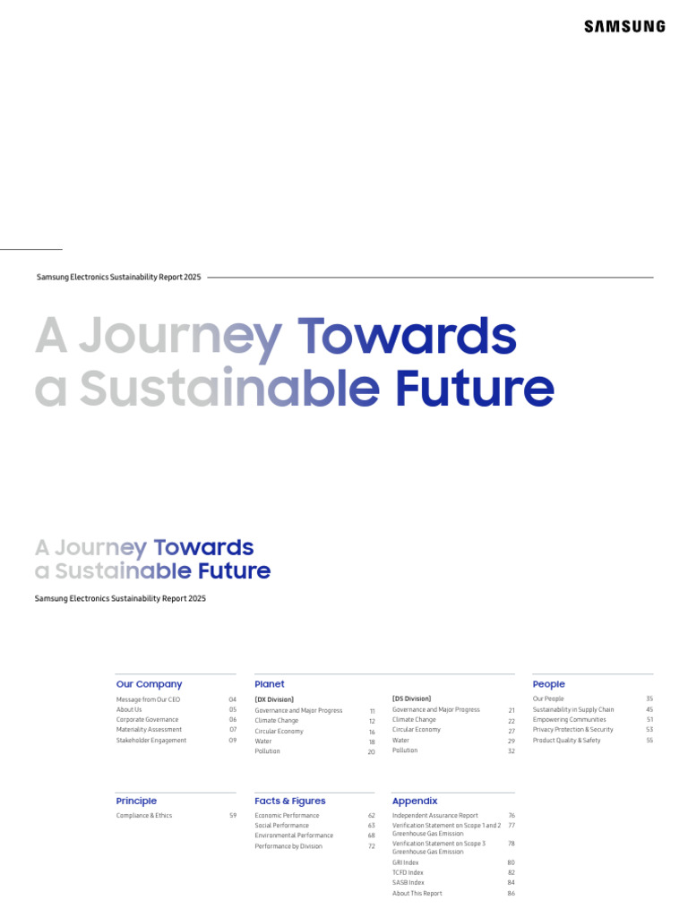Samsung Electronics Sustainability Report 2025 ENG | PDF ...