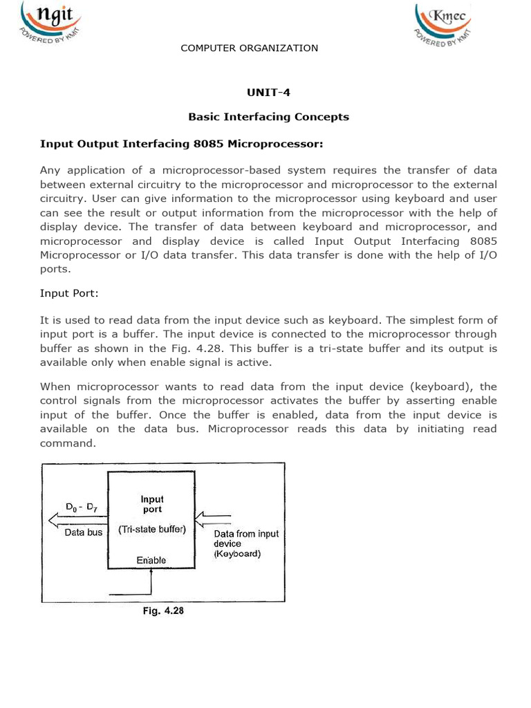 4.2 Interfacing Peripherals - Basic Interfacing Concepts | PDF | Input/Output | Central ...