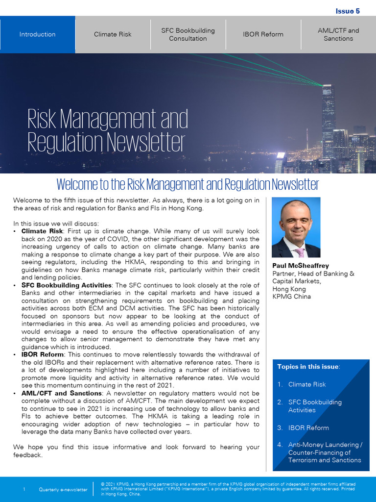 Risk Management and Regulation Newsletter q1 2021 | PDF | Libor ...