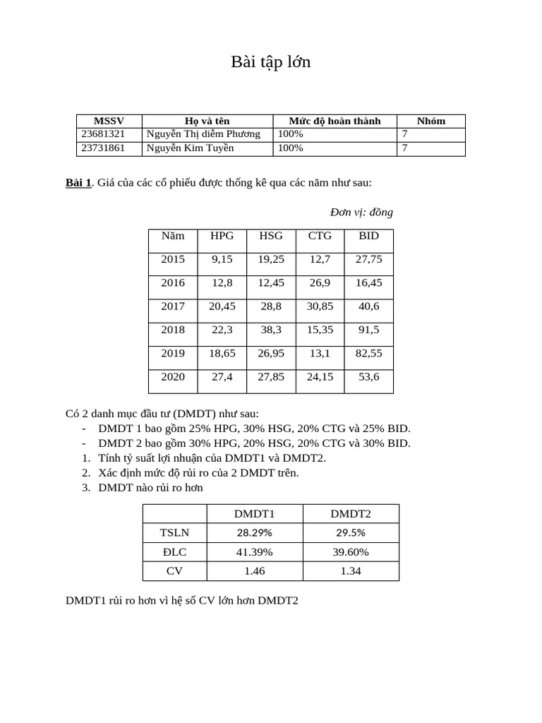Bai Tap Lon Nhom 7 | PDF
