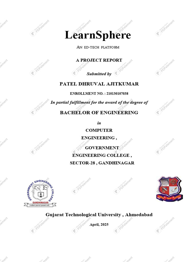 Internship Report Final Sem 8 | PDF | Web Development | Software Development