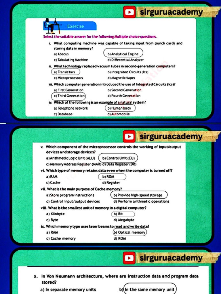 Computer Science Class 9, Chapter 1 Complete Solution | PDF