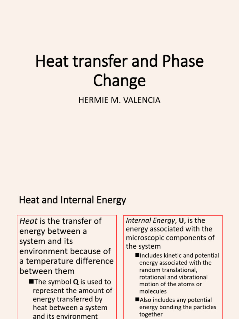 Topic15 - Heat Transfer and Phase Change | PDF | Heat | Convection