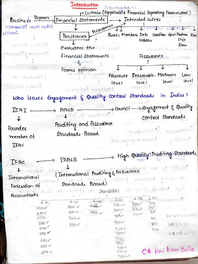 Audit Standards Hand Written Notes | PDF