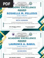 Academic Excellence Award Template | PDF