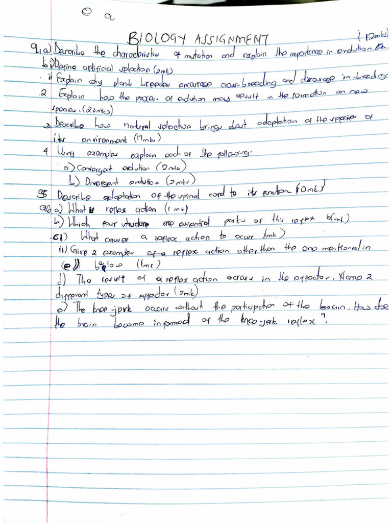 Biology Assignments | PDF