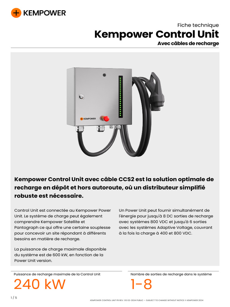 Unité de contrôle Kempower : recharge DC 600 kW | PDF ...