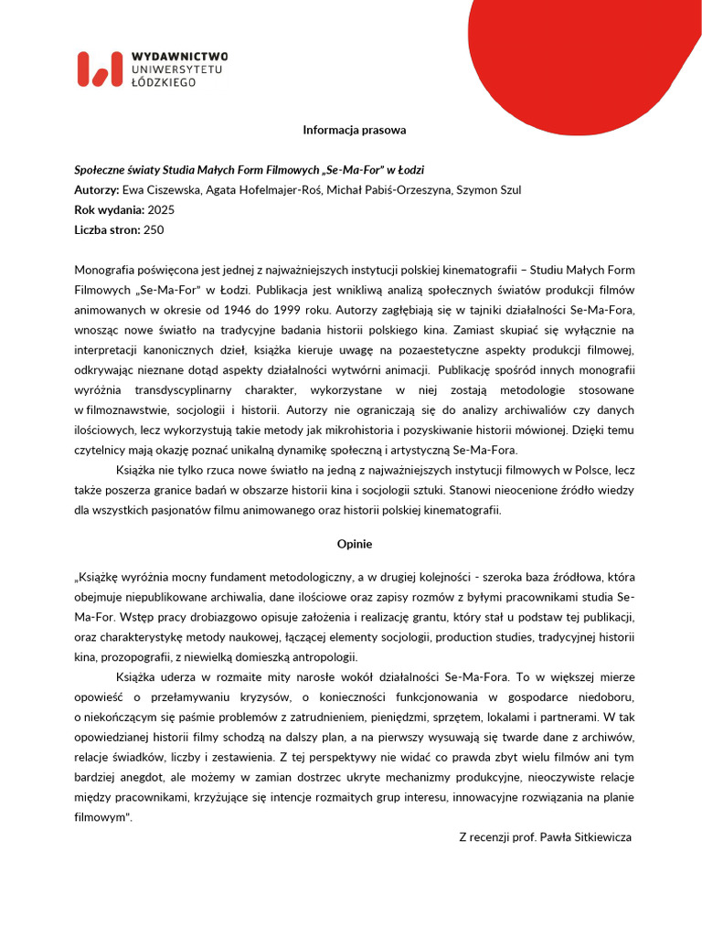 Informacja Prasowa Se Ma For | PDF