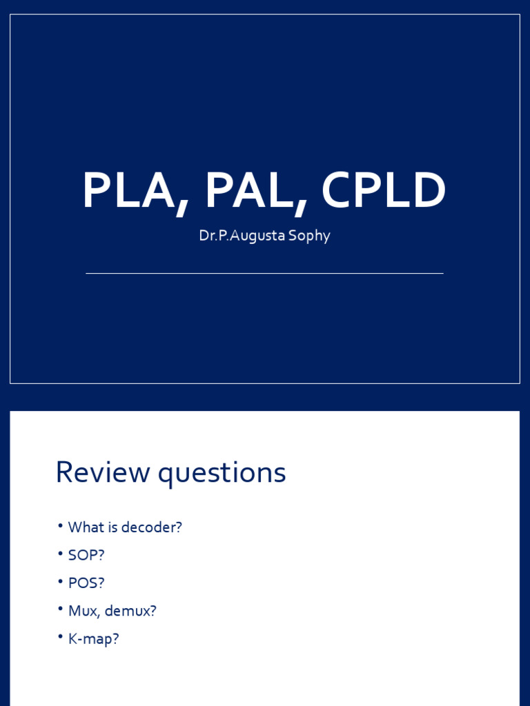 Pla, Pal, CPLD | PDF