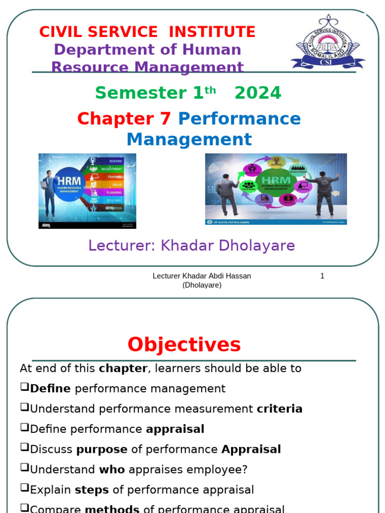 Chapter 7 Performance Management Pdf Performance Appraisal