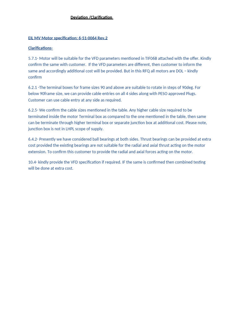 Deviation and Clarification | PDF